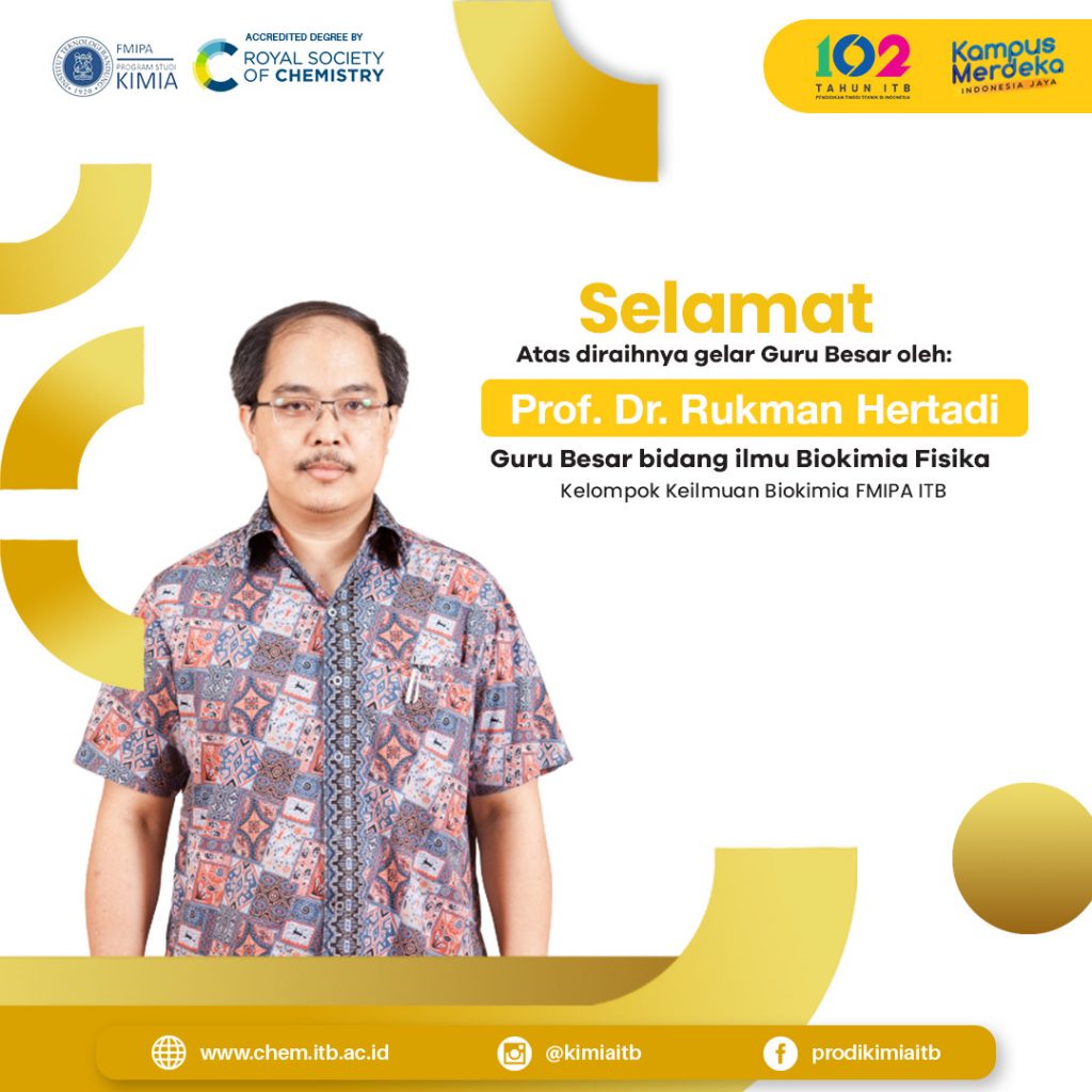 Selamat Kepada Prof. Rukman Hertadi – Program Studi Kimia ITB