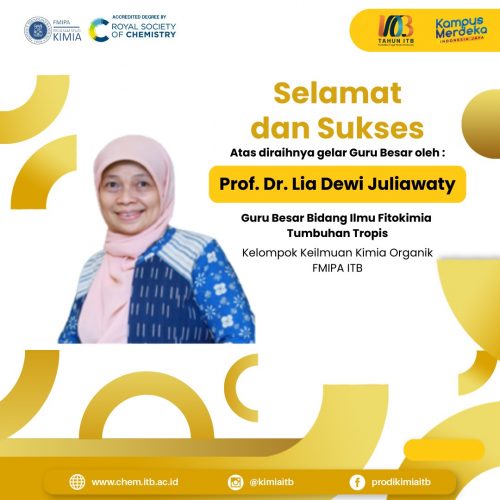 Selamat dan Sukses Prof. Dr. Lia Dewi Juliawaty – Program Studi Kimia ITB
